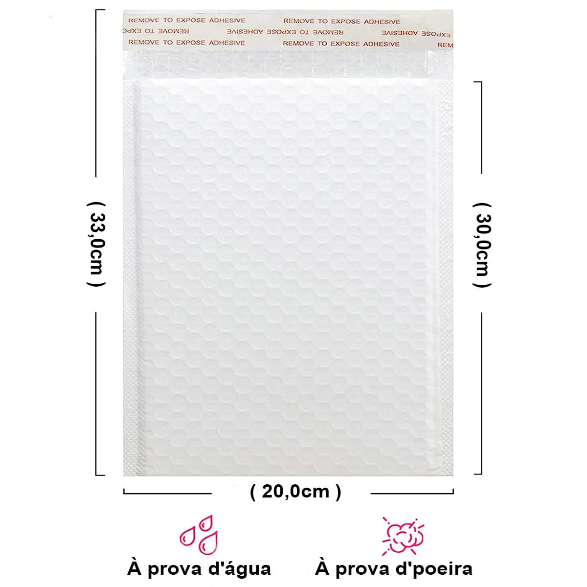 ENVELOPE DE SEGURANÇA INTERNO COM BOLHA - 30 CM X 20 CM